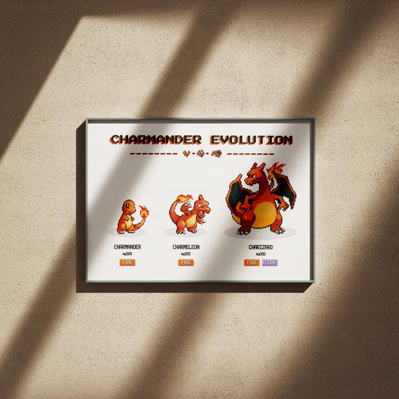 Charmander Evolution - Etsy