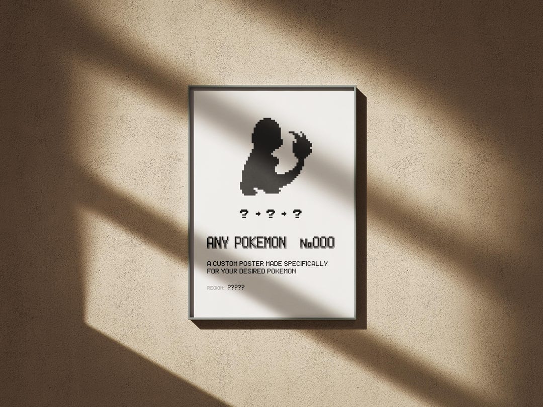 CUSTOM POKEMON Poster | Aesthetic Starter Printable | Simple Nintendo ...