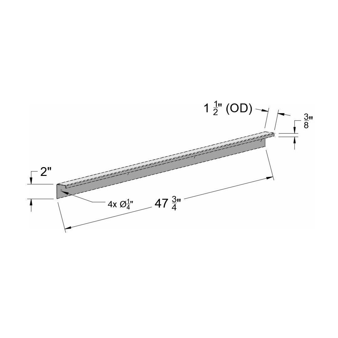 Custom Brushed Stainless Steel Inverted Channel Trim for Back of Stove ...