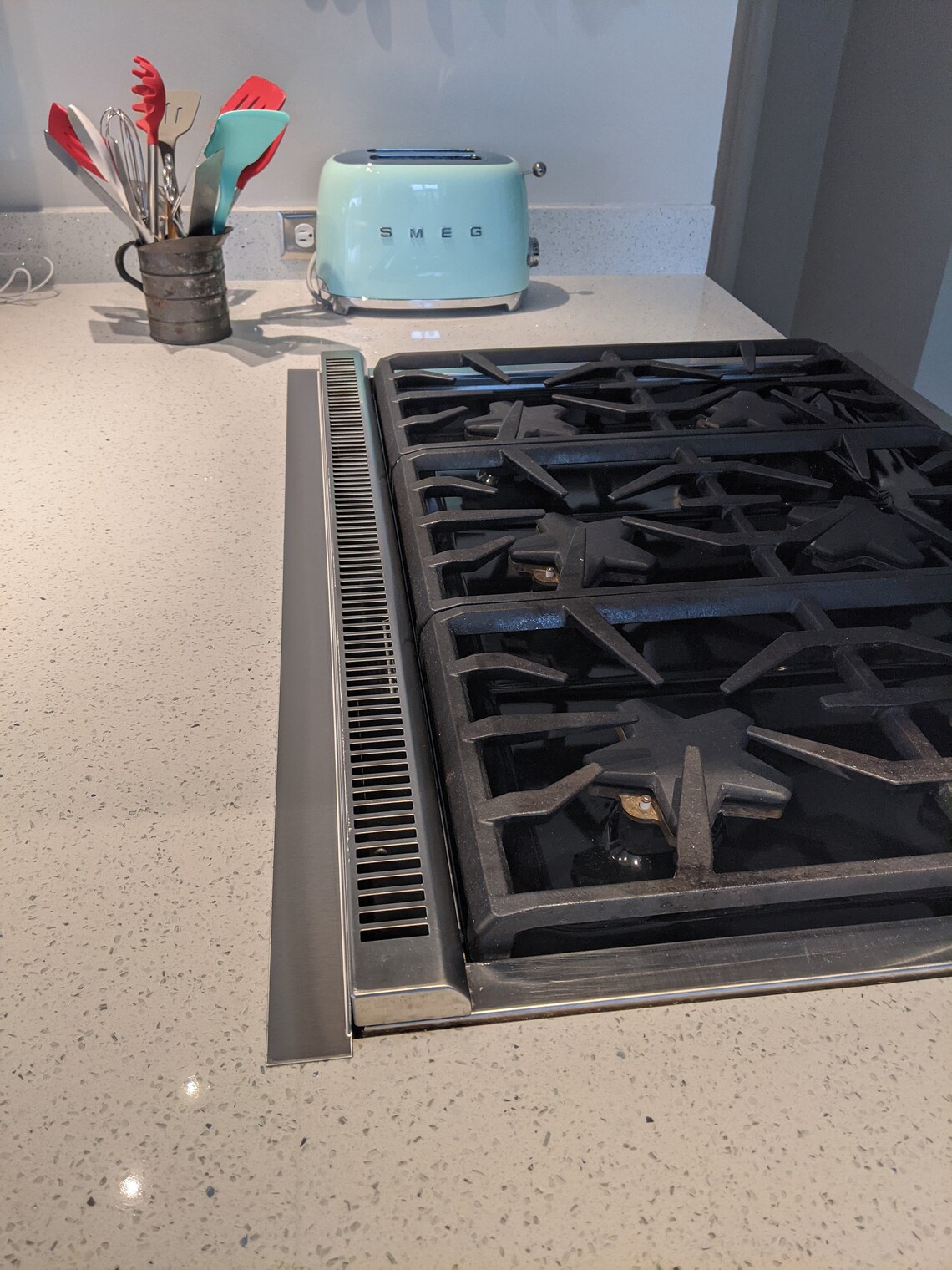 Custom Stainless Steel Channel & Angle Trim System for Back of Stove ...