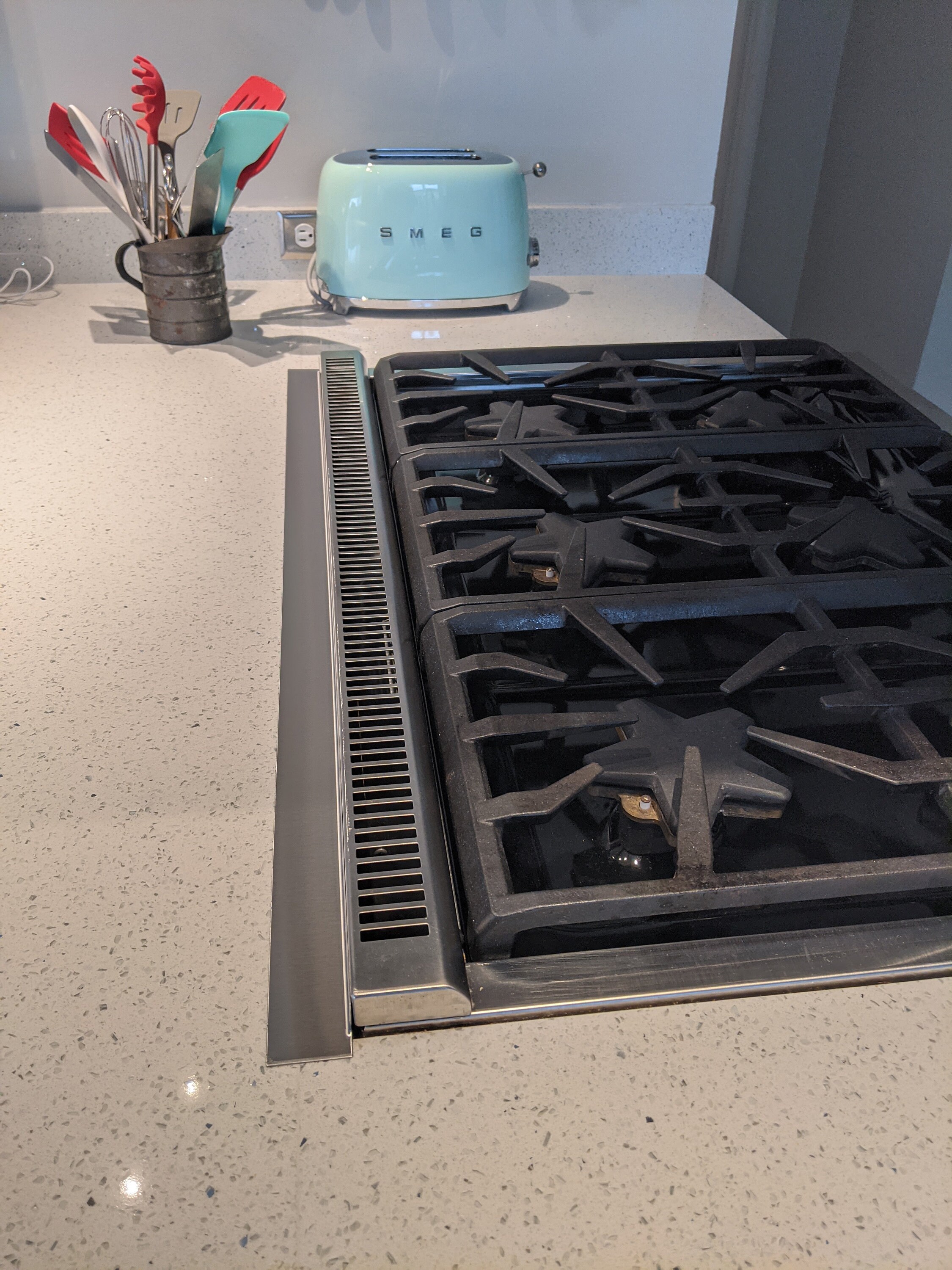 Custom Stainless Steel Channel & Angle Trim System for Back of Stove ...