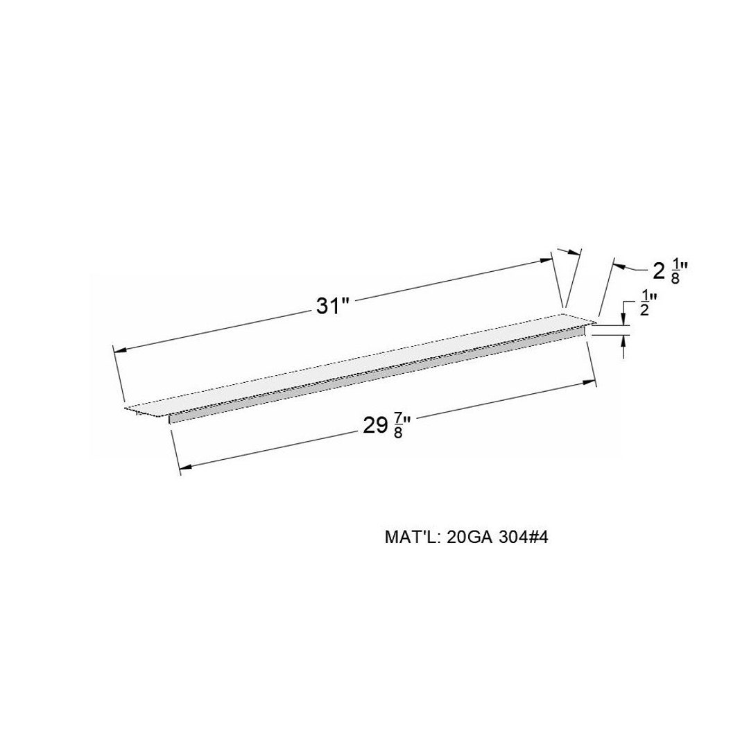 Custom Brushed 304 Stainless Steel Drop-in Floating Filler Trim for ...