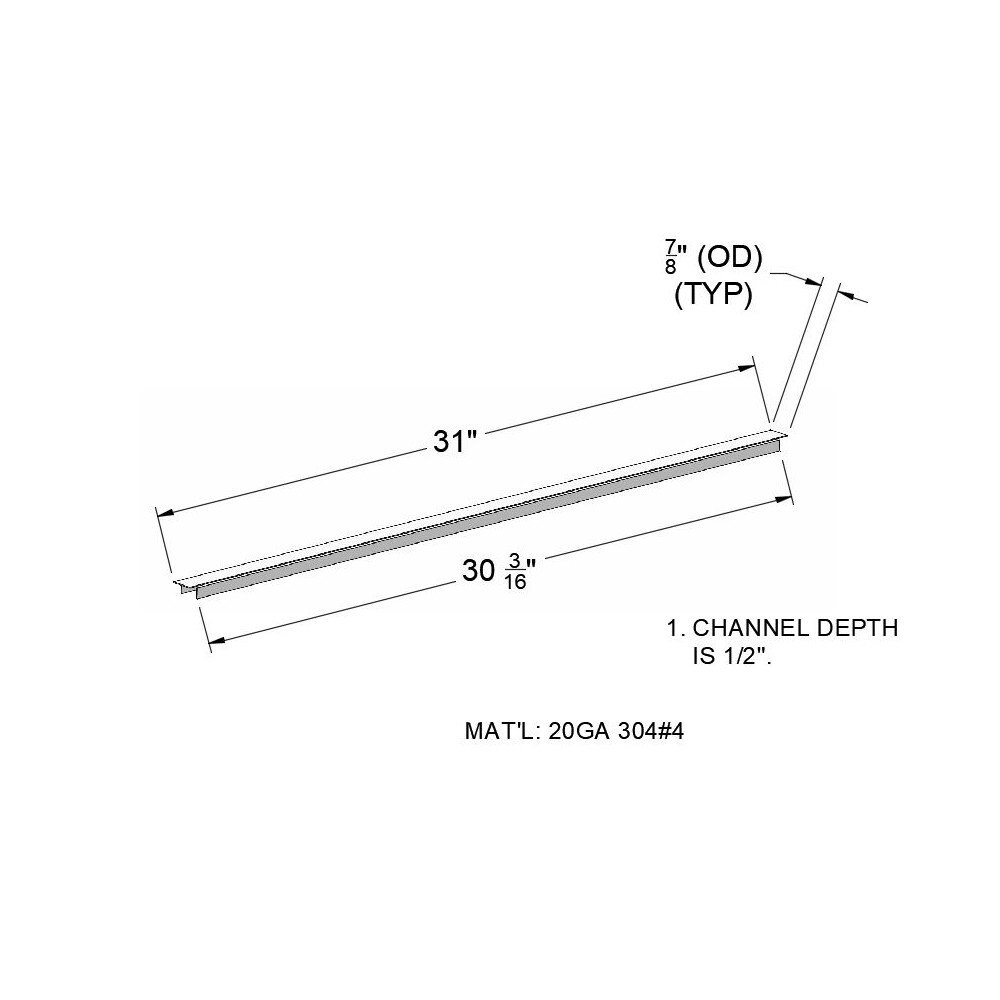 Custom Brushed 304 Stainless Steel Drop-in Floating Filler - Etsy