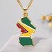 Guyana 18K Gold Plated Necklace / Guyana Jewelry / Guyana - Etsy