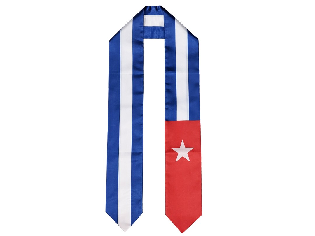 Graduation Stole Cuba Flag, Cuban Flag Graduation Sash, Cuba Graduation ...