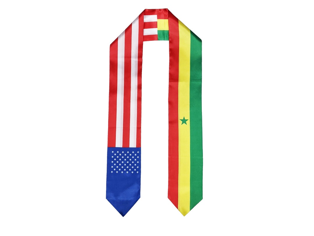 Senegalese American Graduation Stole Senegal America - Etsy