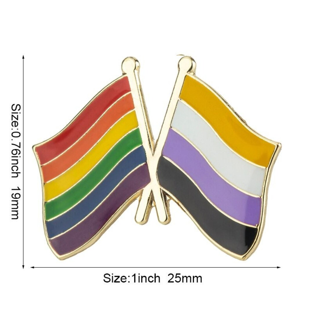 Nonbinary Pride Flag Lapel Pin / LGBTQIA Transgender Gender - Etsy
