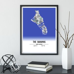 Map Poster the Bahamas / the Bahamas Map Print / the Bahamas Map Wall ...
