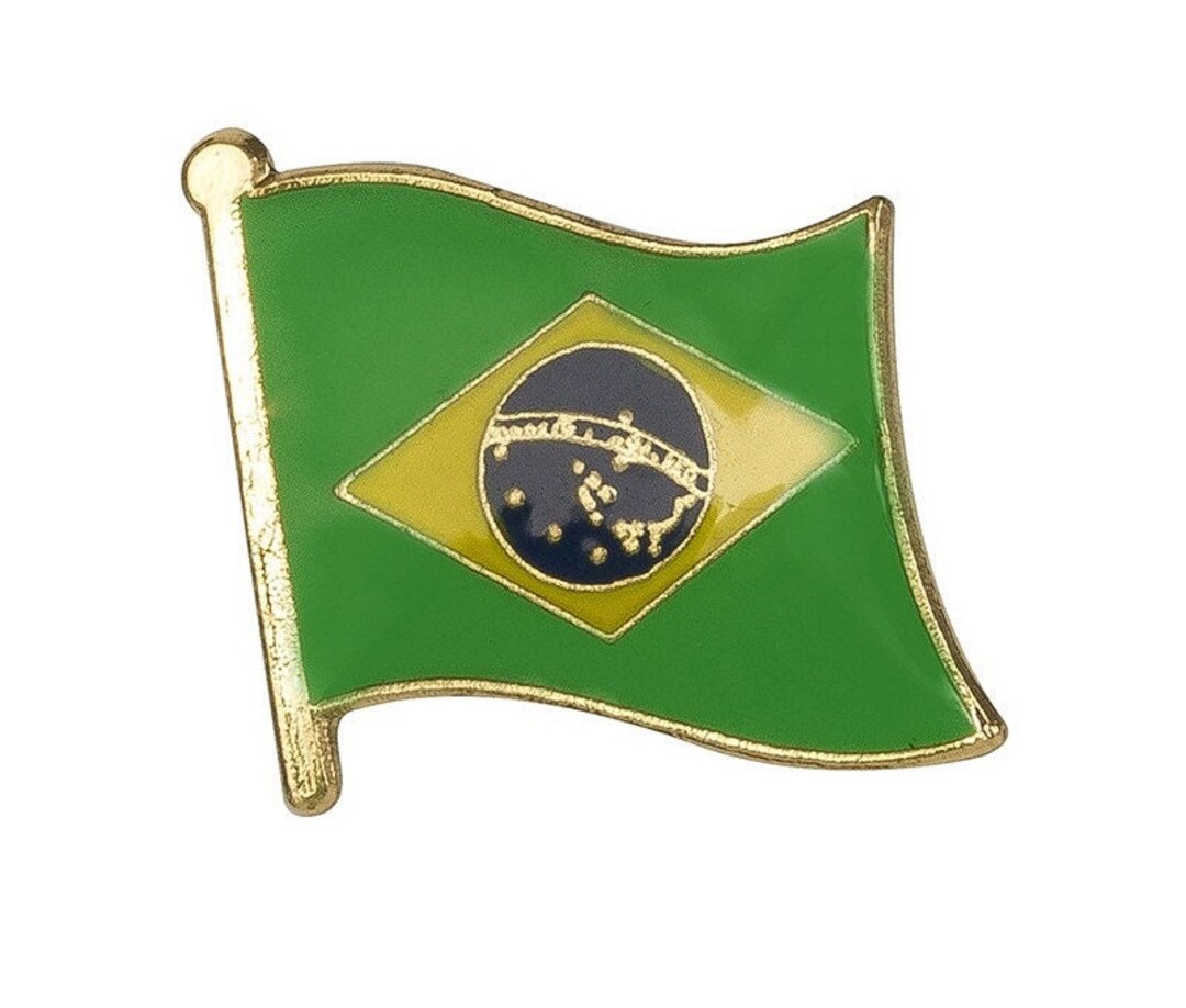 Brazil National Flag Lapel Pin / Brazil Flag Lapel Clothes / - Etsy