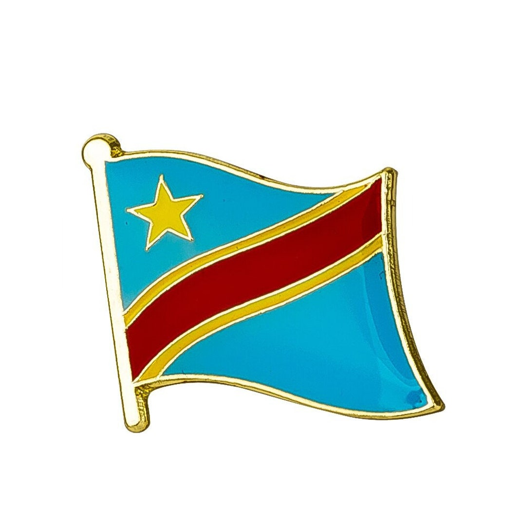 Congo National Flag Lapel Pin / Congo Flag Lapel Clothes / - Etsy