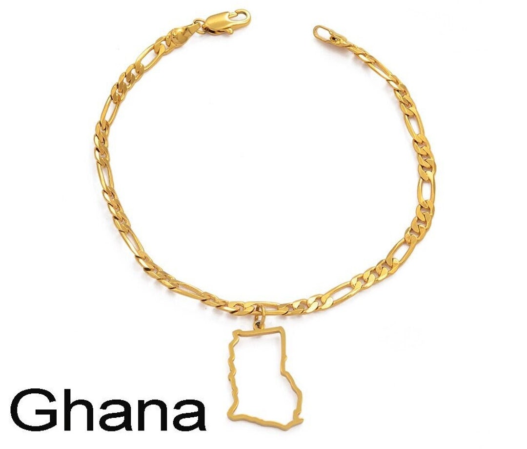 Ghana 18K Gold Plated Anklets / Ghana Jewelry / Ghana Ankle Bracelets ...