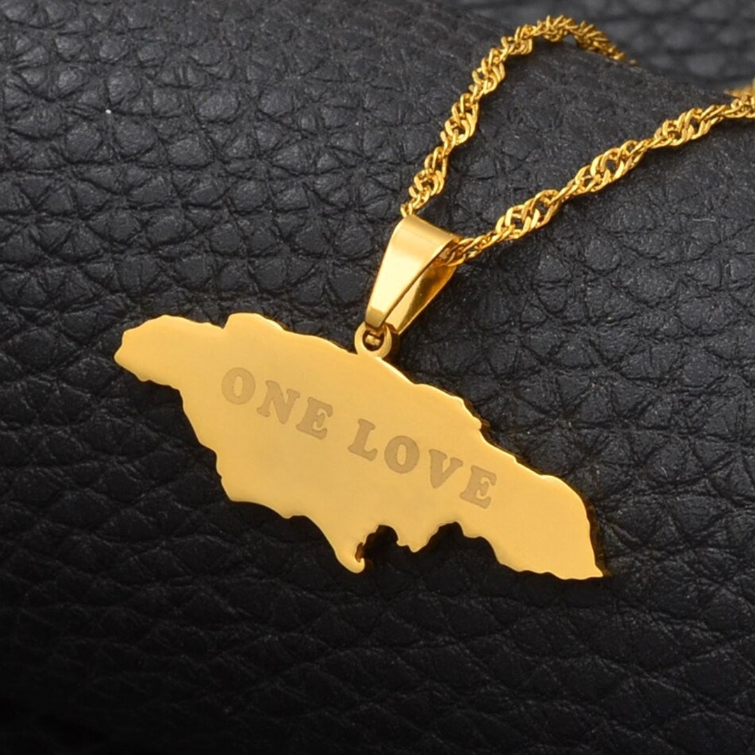 Jamaica 18K Gold Plated Necklace / Jamaica Jewelry / Jamaica - Etsy