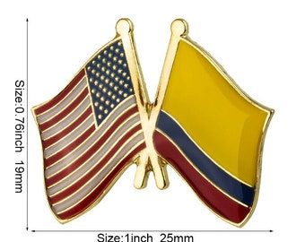 Colombia Flag Pin Badge - Etsy