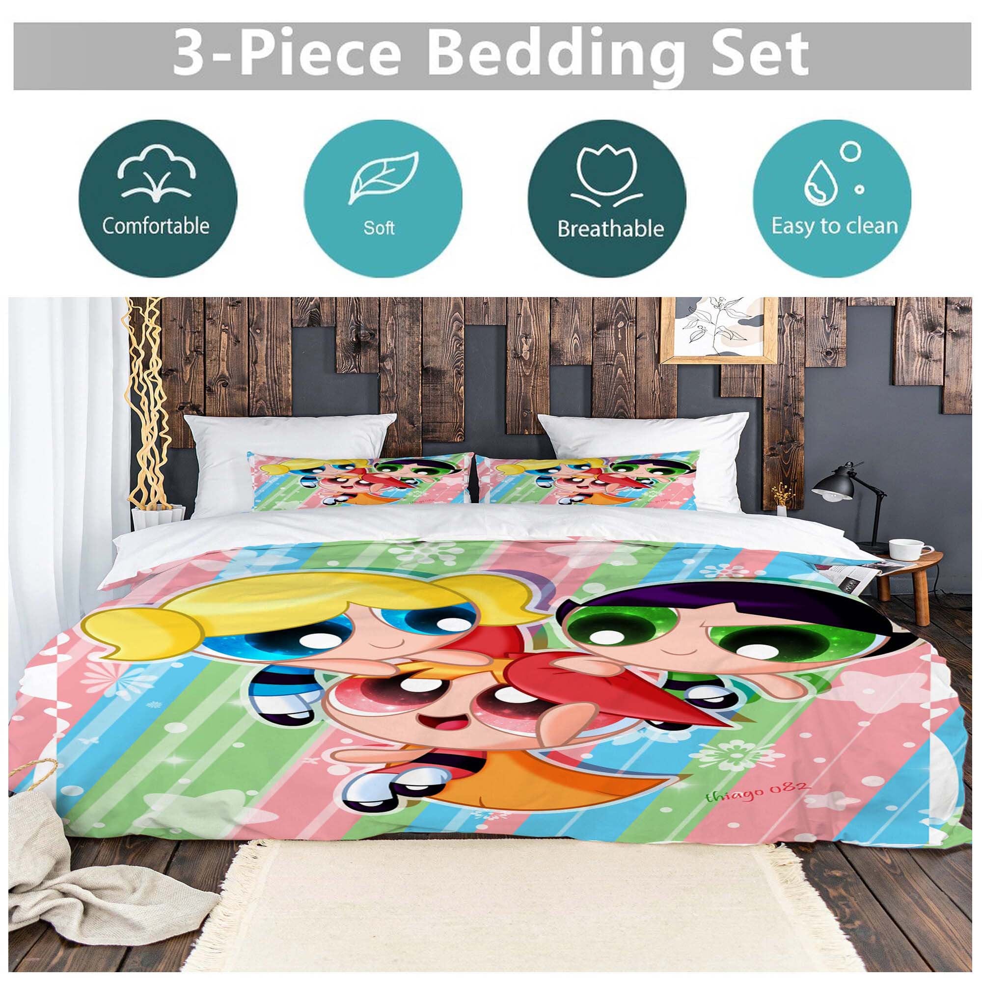 Halloween Custom The Powerpuff Girls Cover Bedding Quilt Cover Pillow ...
