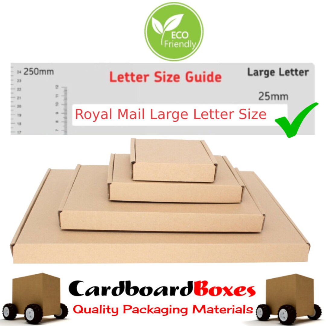 Large Letter Boxes PIP Royal Mail Dimensions Cardboard Packaging C4 C5 ...