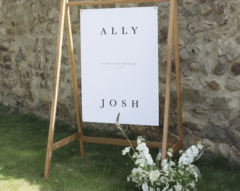 A1 Wedding Welcome Sign Wedding Welcome Board Custom Colour Wedding ...