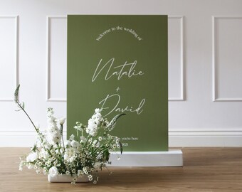 A1 Wedding Welcome Sign Wedding Welcome Board Custom Colour Wedding ...