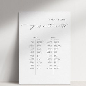 A1 Wedding Table Plan - Wedding Seating Chart - Etsy