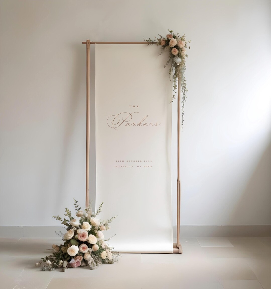 Wedding Welcome Sign - Linen Wedding Banner - Fabric Wedding Sign With ...