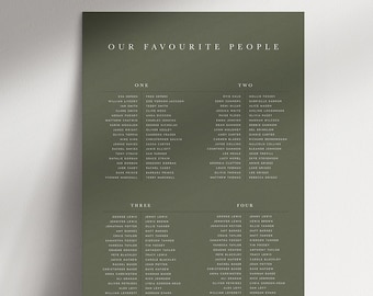 A1 Wedding Table Plan Wedding Seating Chart | Etsy UK