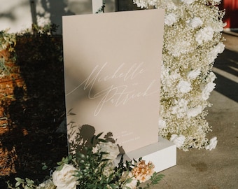 A1 Wedding Welcome Sign Wedding Welcome Board Custom Colour Wedding ...