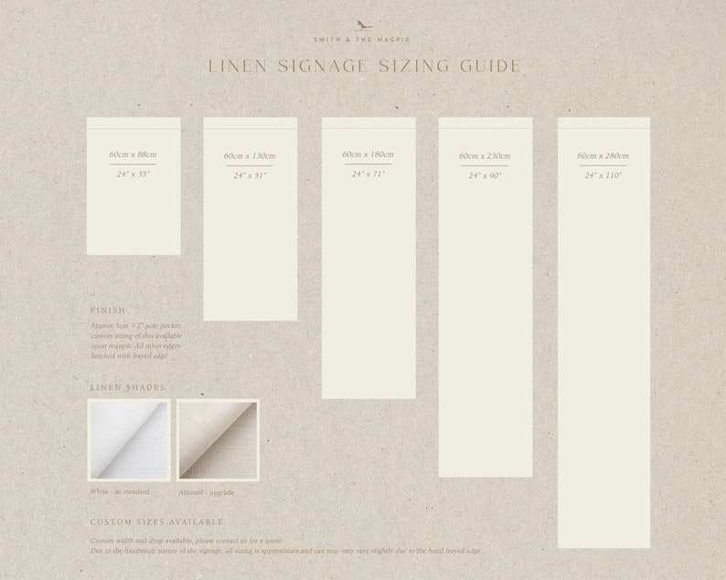 Linen Wedding Welcome Sign Banner - the Richmond Collection - Etsy