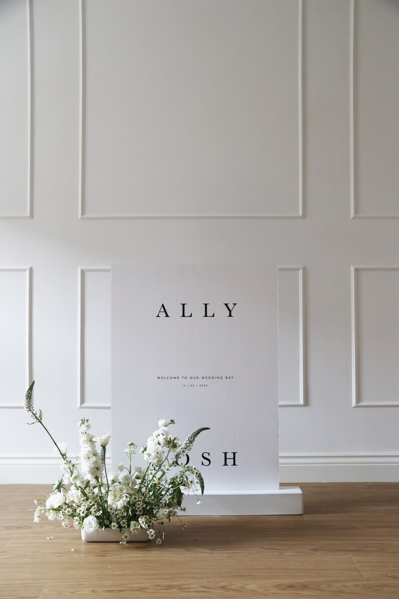 A1 Wedding Welcome Sign Wedding Welcome Board Custom - Etsy