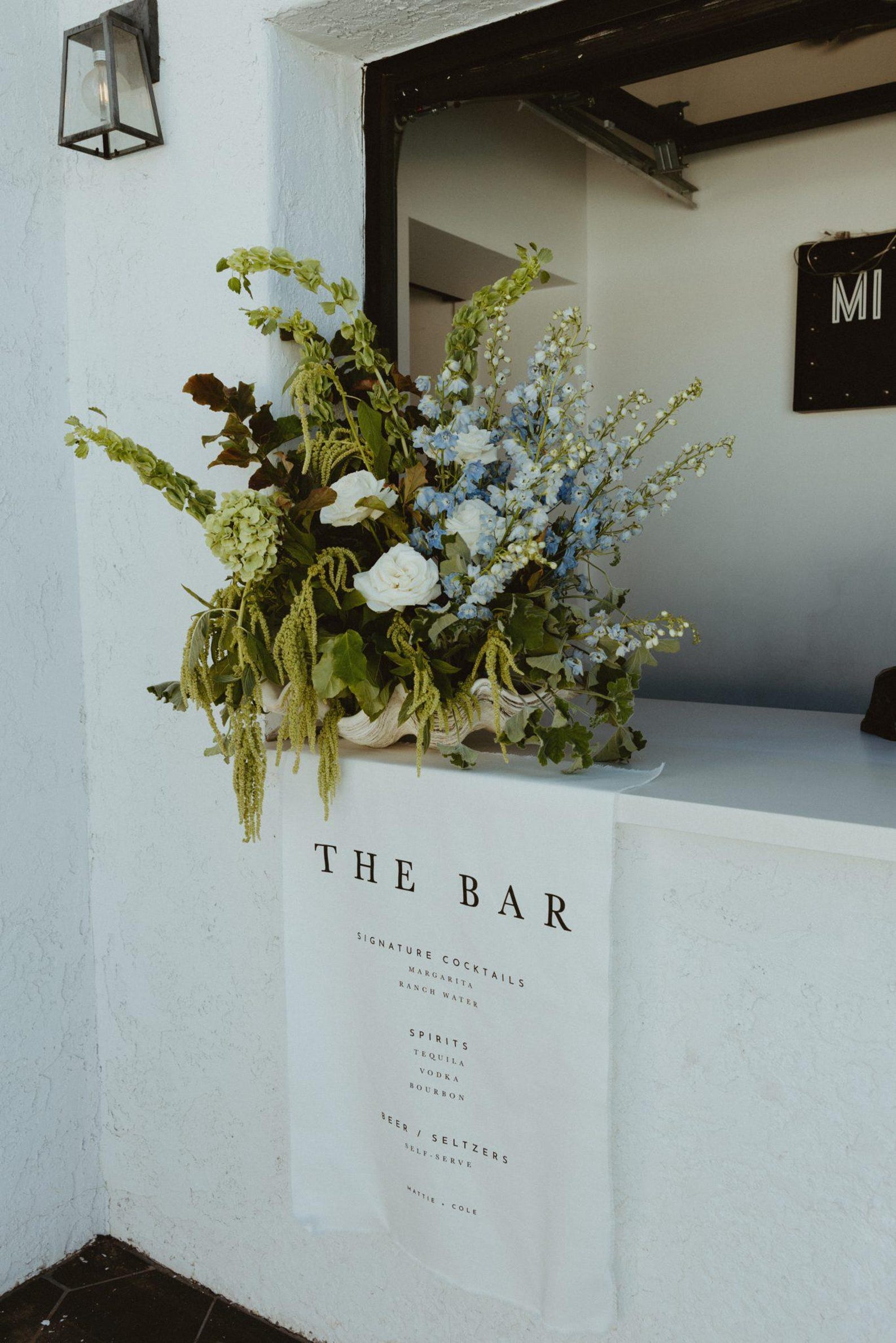 Linen Wedding Bar Sign: Custom Cocktail Banner, Richmond Collection - Etsy