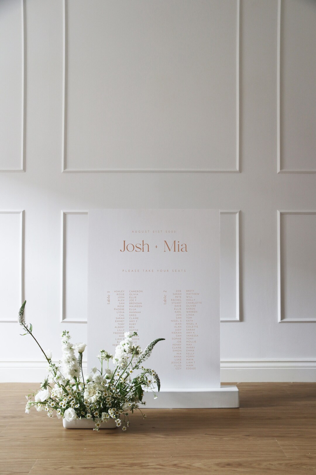 A1 Wedding Table Plan - Wedding Seating Chart - Etsy UK