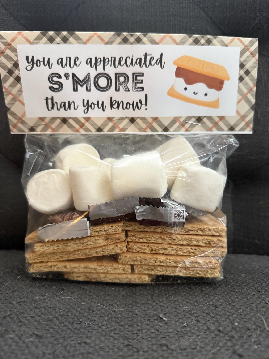 S'mores Treat Bag Topper: Plaid Party Favor Tags (digital Download) - Etsy