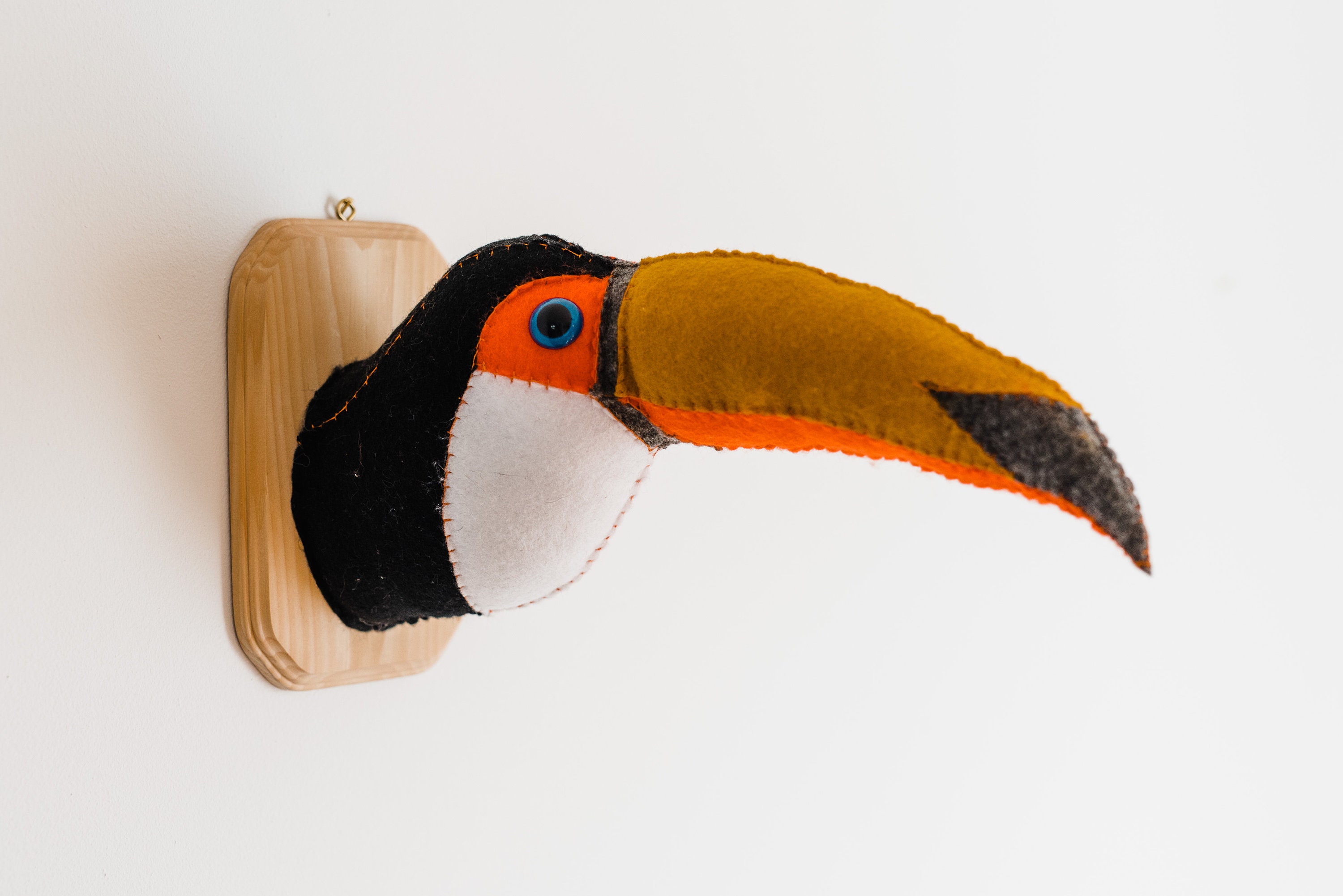 Plush Felt Wall Mounted Toucan Head - Etsy