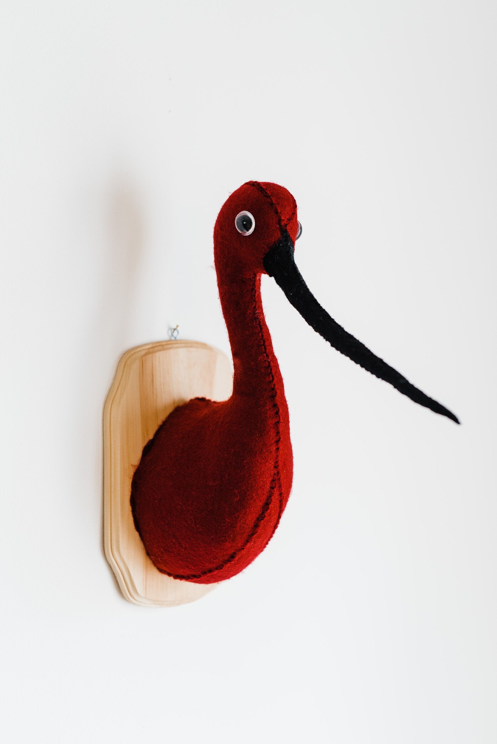 Plush Felt Wall Mounted Ibis Head - Etsy