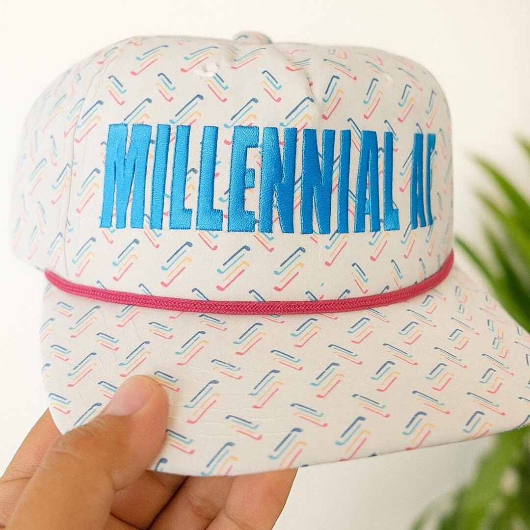 Millennial AF Snapback Hat Retro 90s Cap Generation Y Gift - Etsy