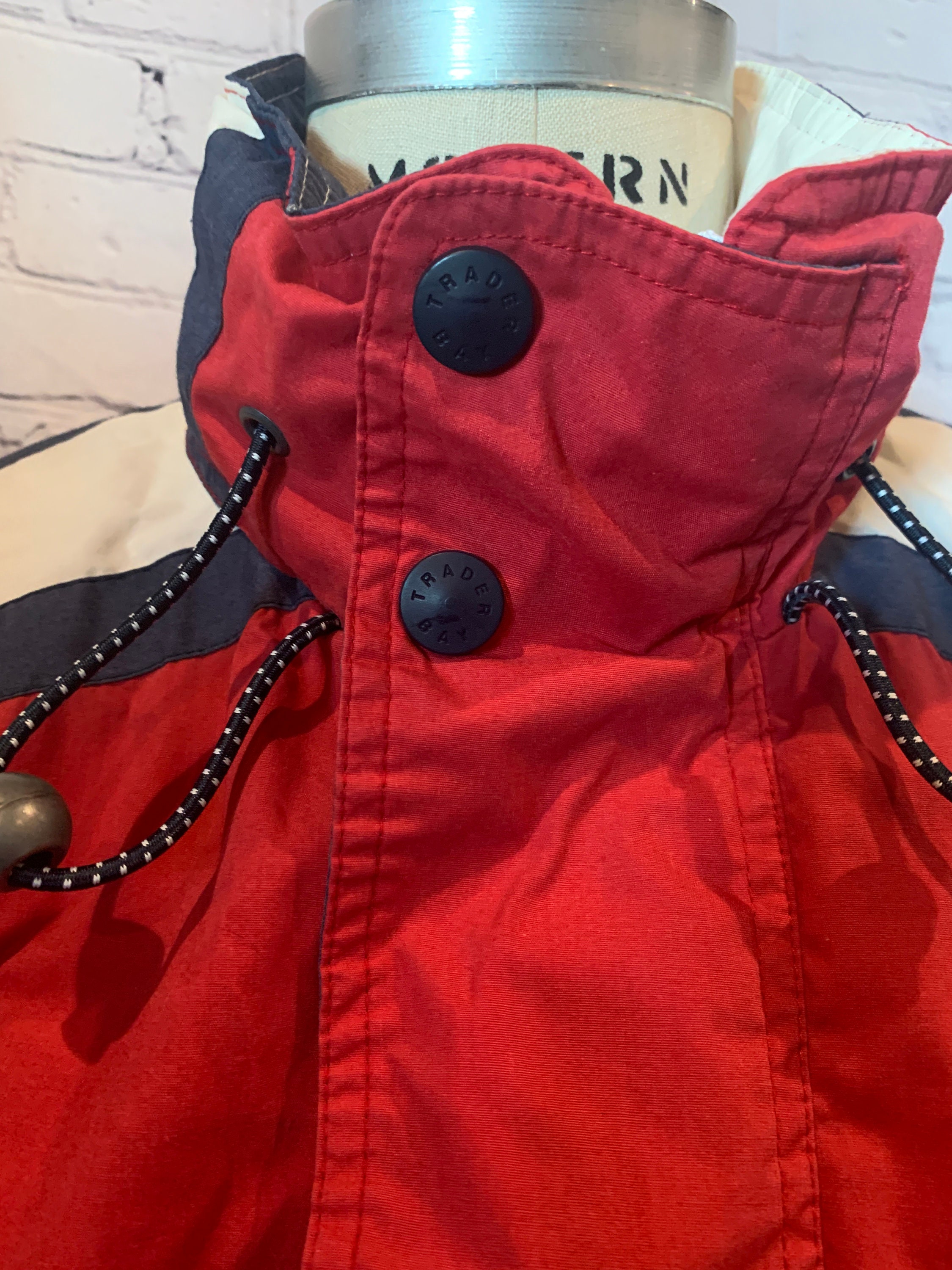 Trader Bay 90's Jacket Red, White and Blue Vintage - Etsy