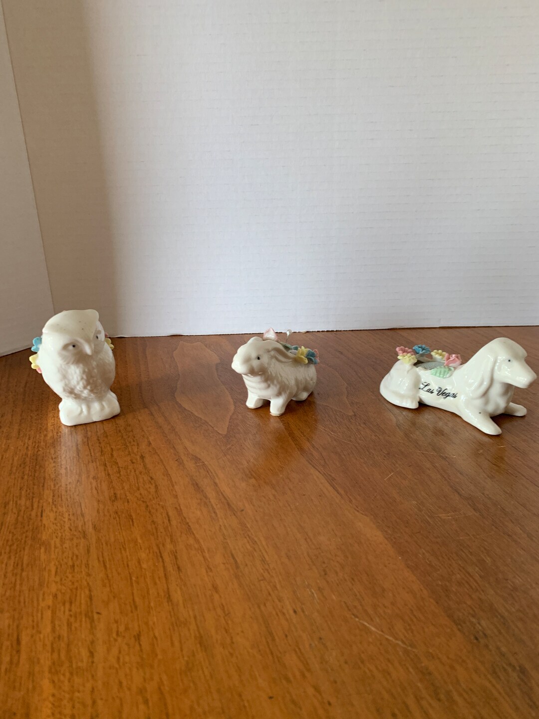 Vintage Ceramic Pin Cushions Porcelain White Animals With Flowers - Etsy