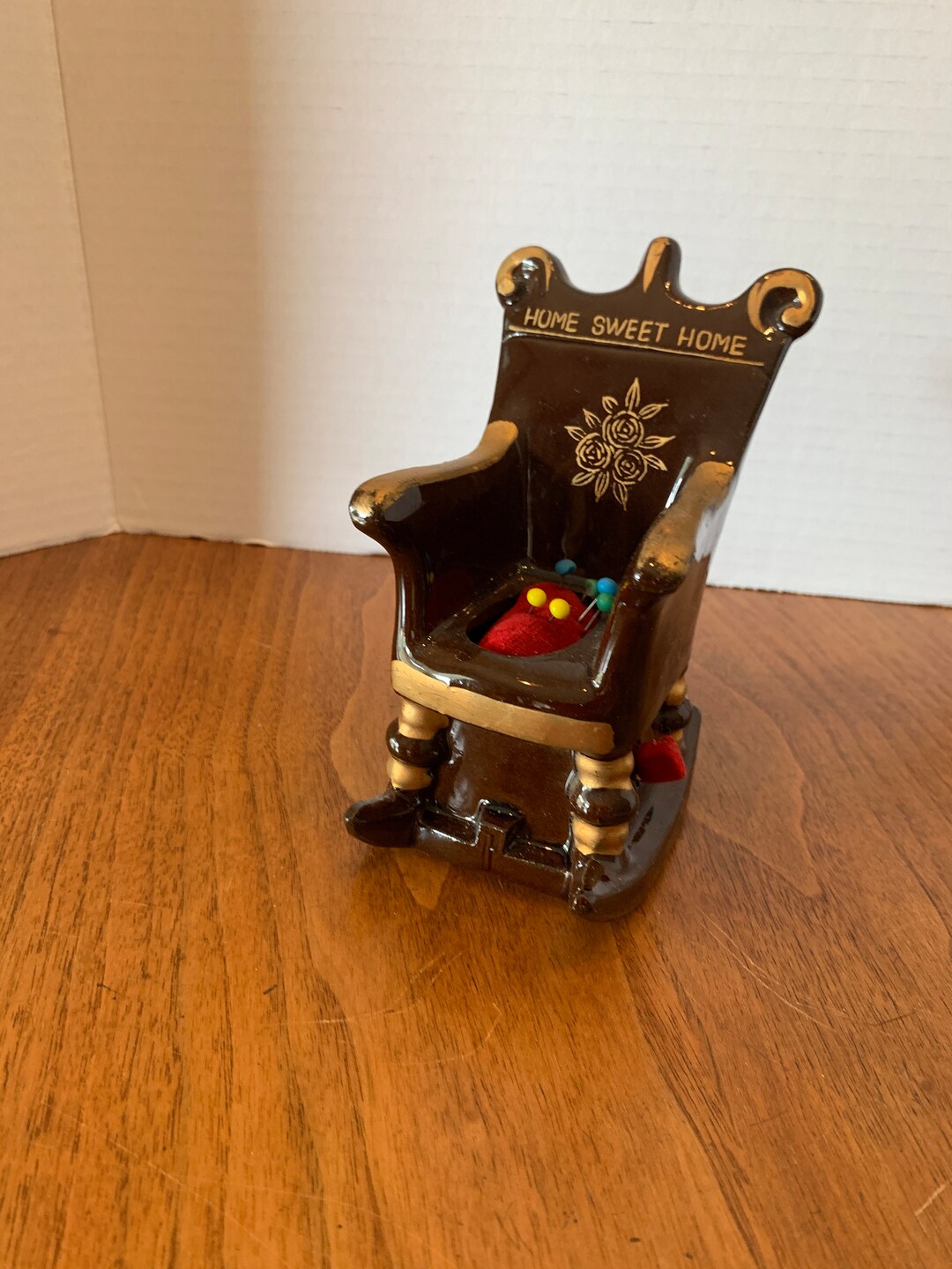 Home Sweet Home Vintage Rocking Chair Pin Cushion With Tape Measure - Etsy