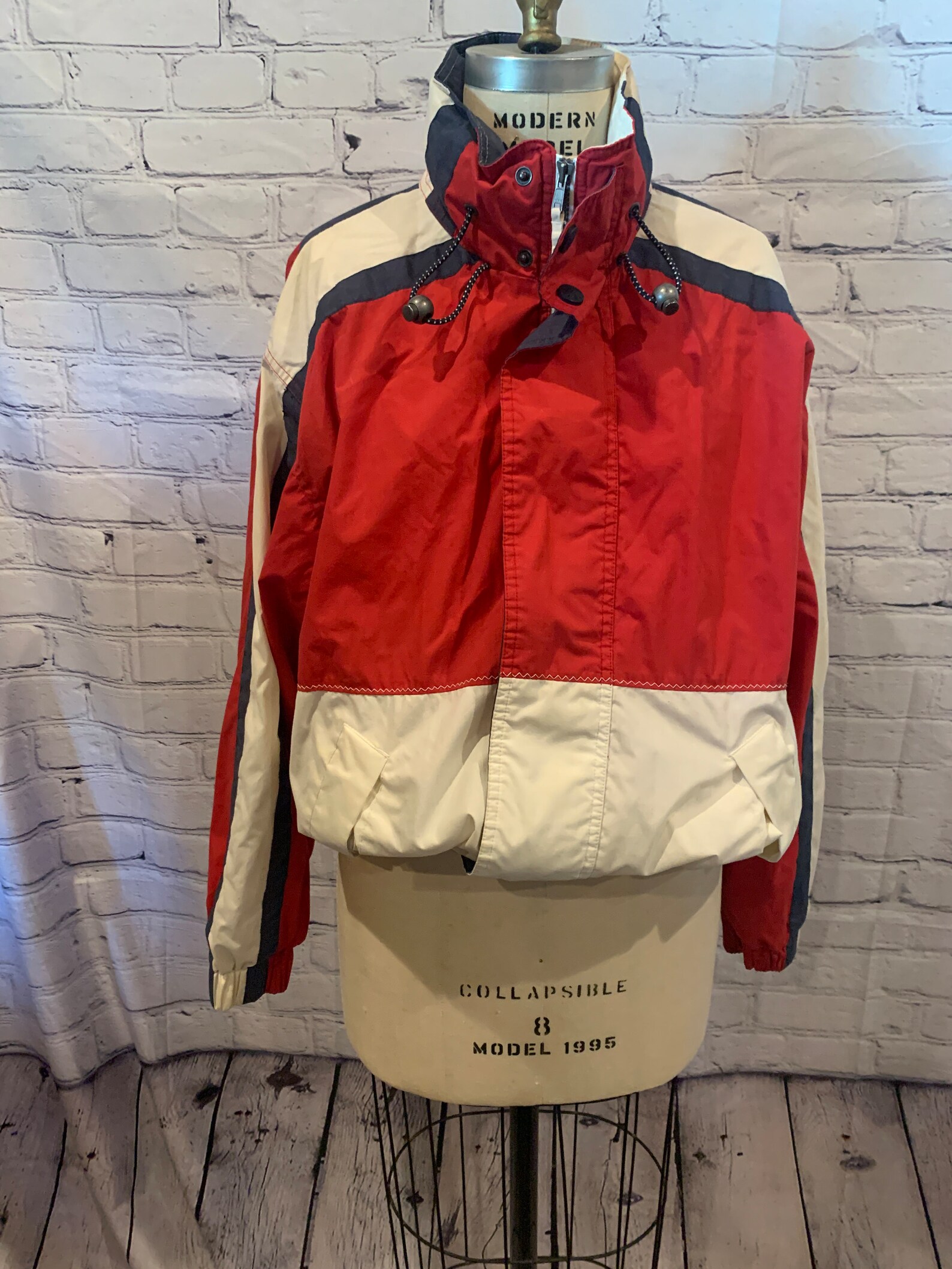 Trader Bay 90's Jacket Red White and Blue Vintage - Etsy