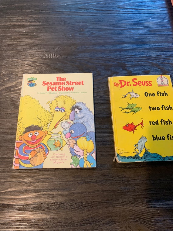 The Sesame Street Pet Show and One Fish Two Fish Red Fish Blue - Etsy