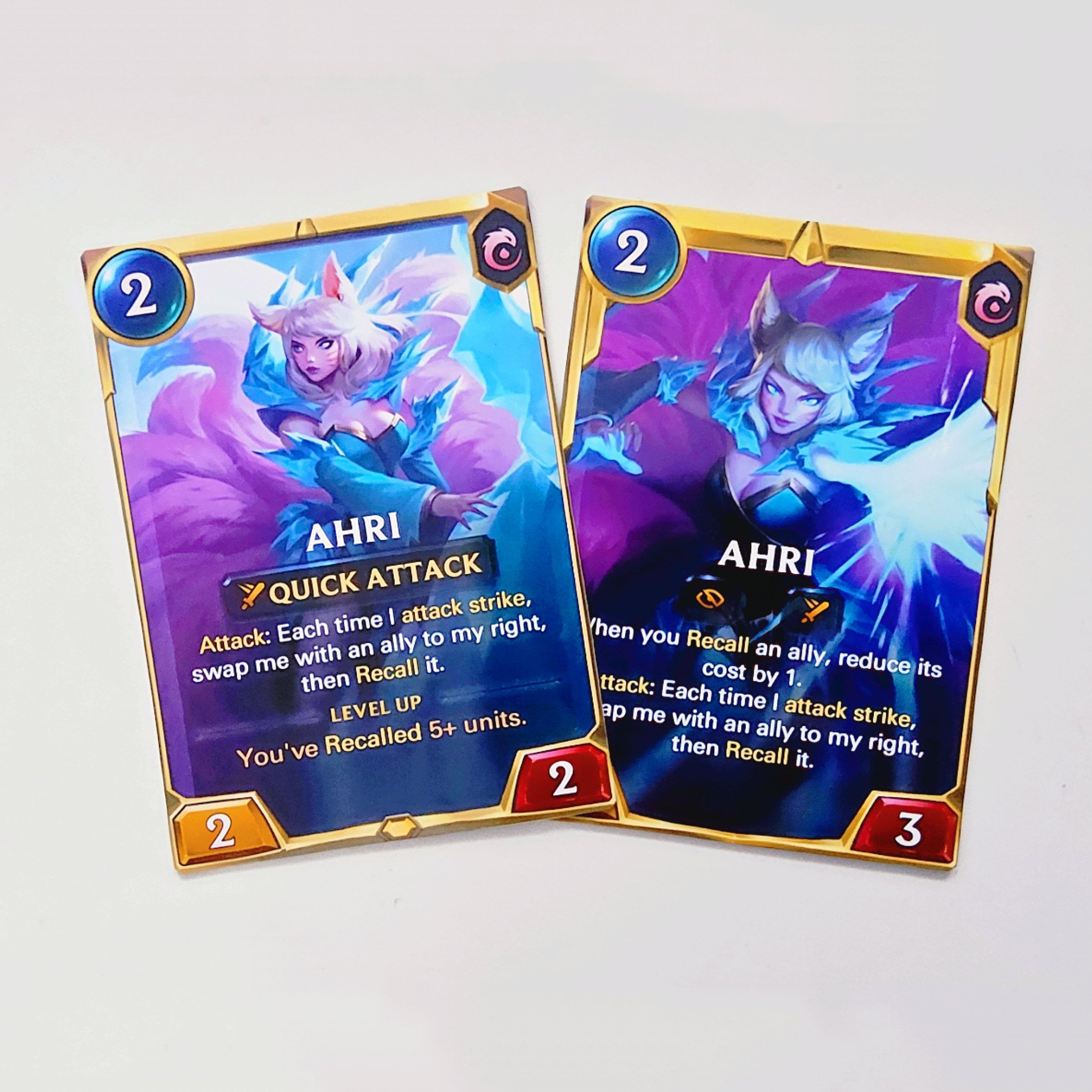 League of Legends / Legends of Runeterra Ahri Champion Cards (level 1 ...