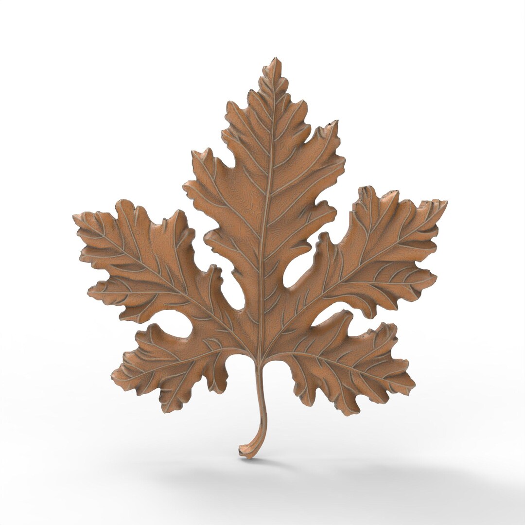 3D Printable Realistic Maple Tree Leaf STL File for CNC Router ...