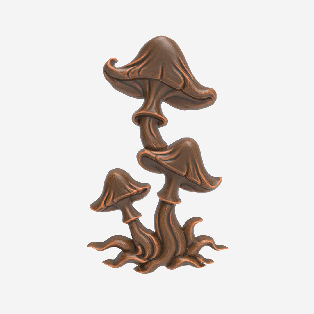 STL File for CNC Twisted Mushroom Wall Sculpture – Fantasy Forest Fungi ...