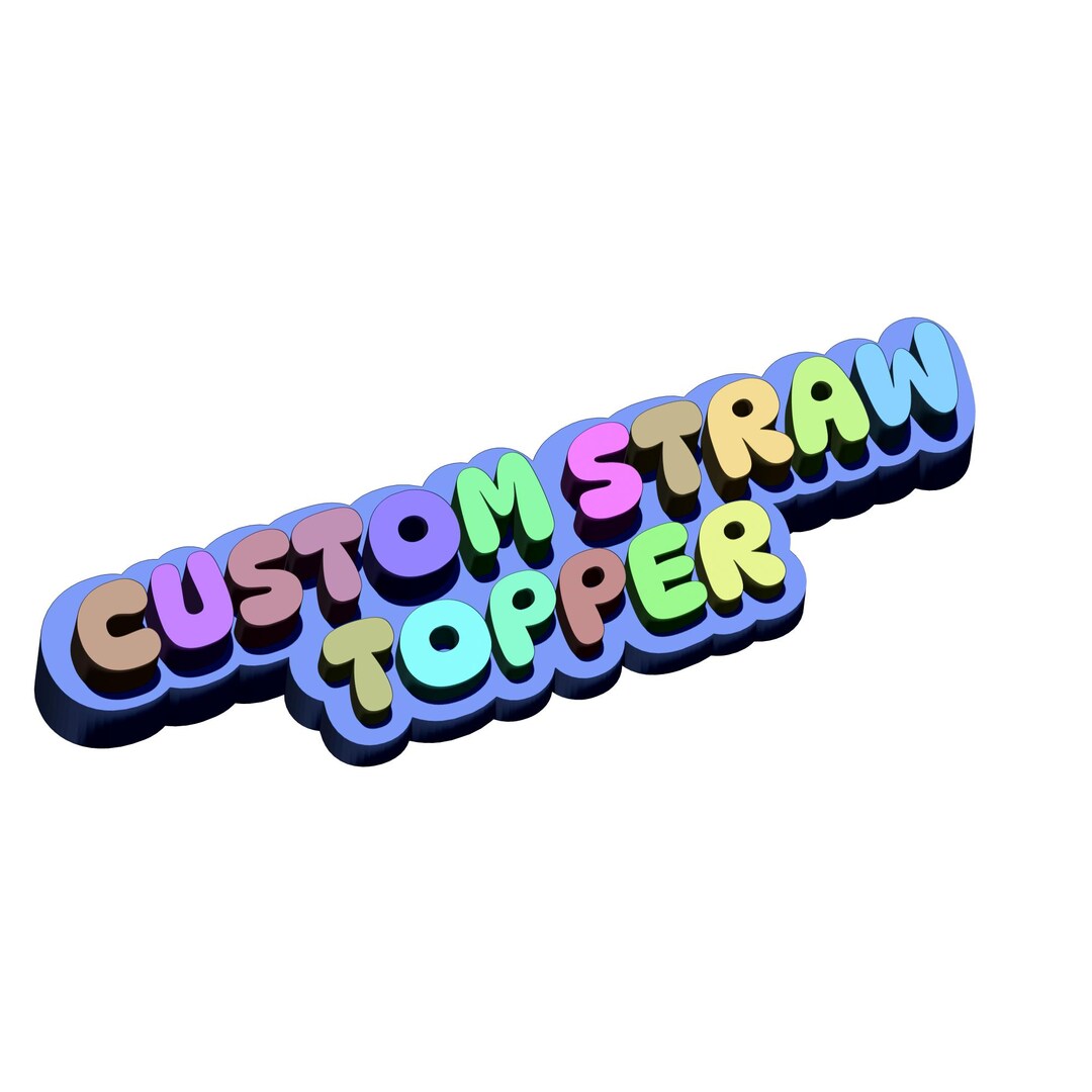 Custom Text STL 3D Model Personalized Name STL 3MF Multicolor File ...