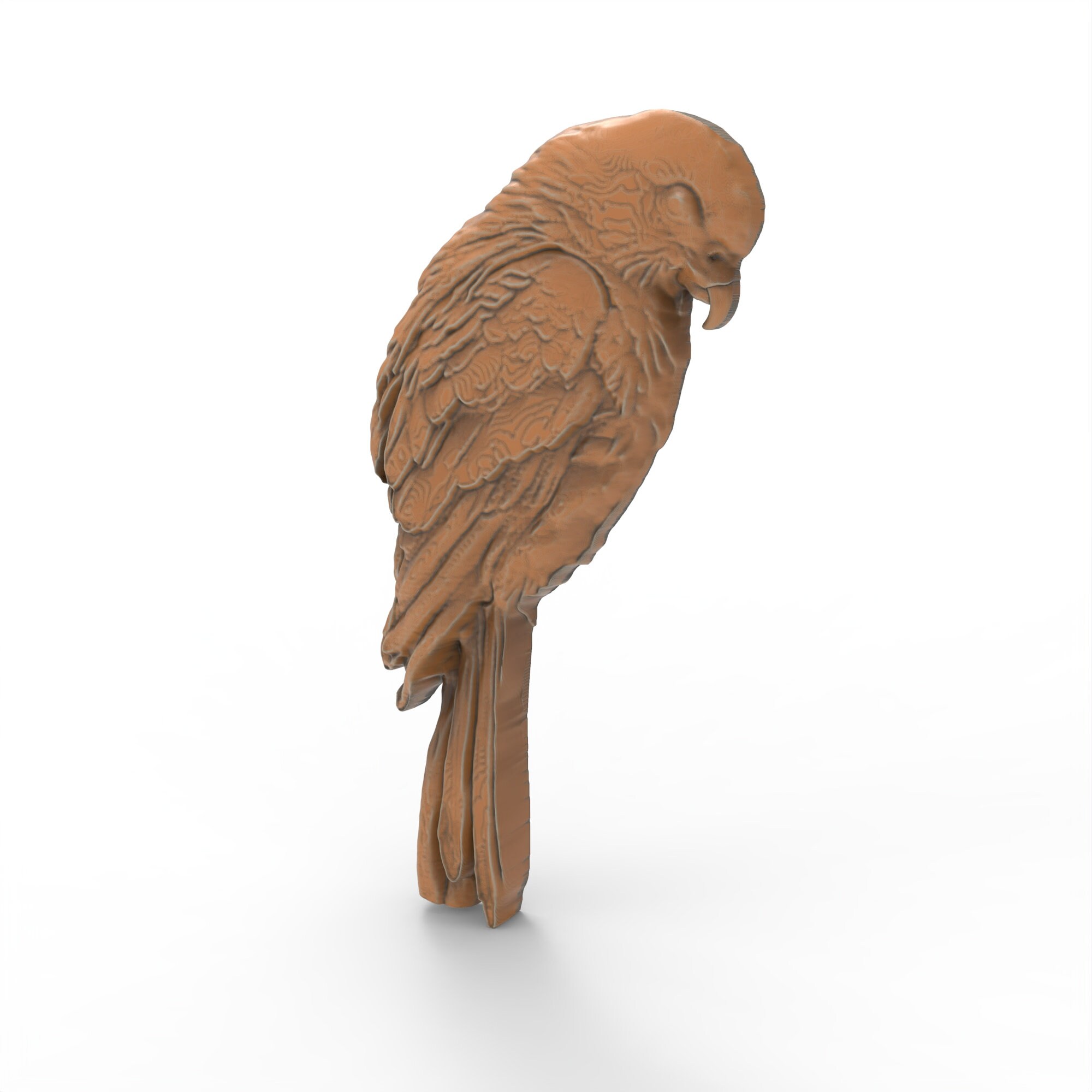 3D Printable Pair Parrot Bird Sculpture Flat Back Statue STL Files for ...