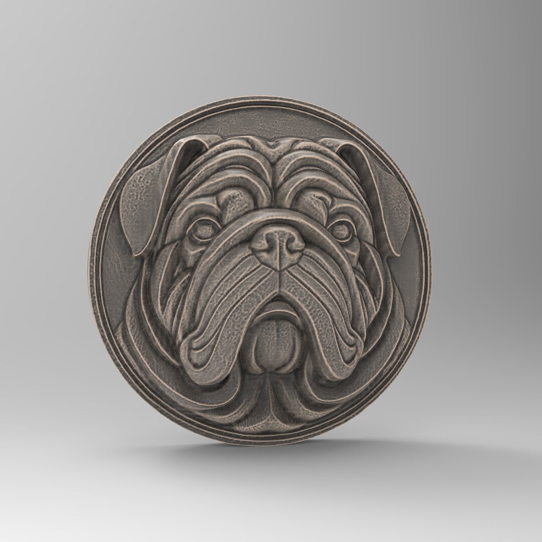 3D Printable Bulldog Head - STL File for CNC & FDM Printers - Etsy