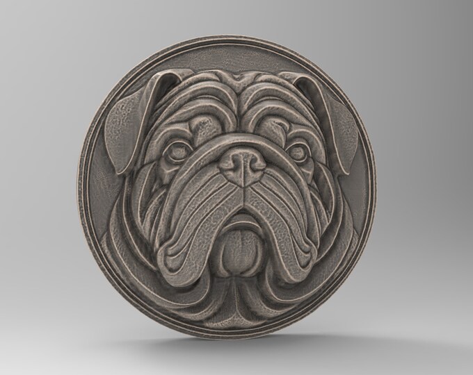 3D STL File for CNC - Dog Head V3 - Etsy Canada