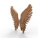 Pair 3D Printable Angels Wings Angel Cherub Wing STL Files for CNC ...