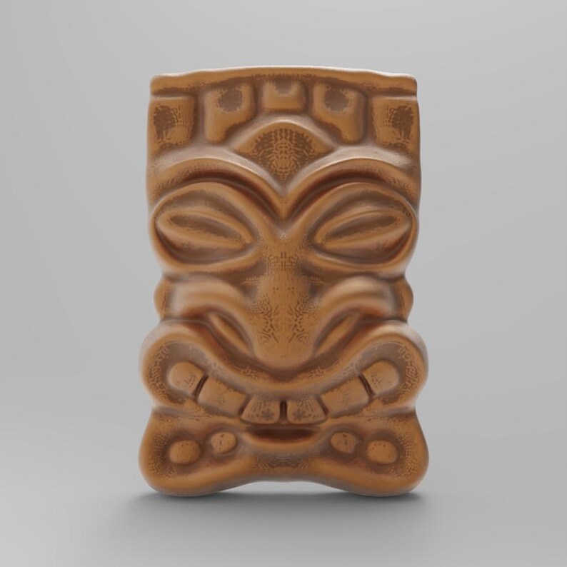 Hawaiian Tiki Totem Mask Sculpture STL Files for CNC Router Engraving ...