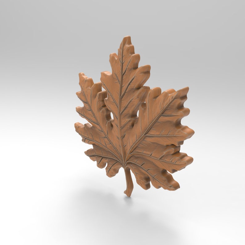 3D Printable Realistic Maple Leaf STL File for CNC Router Engraving 3D ...