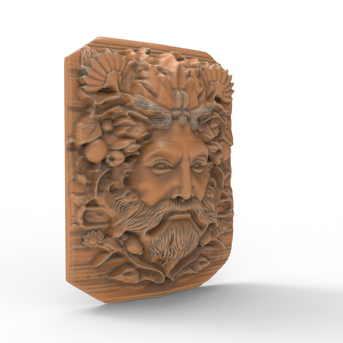 3D Printable Green Man Pagan Garden Sculpture Wall Hanging STL Files ...