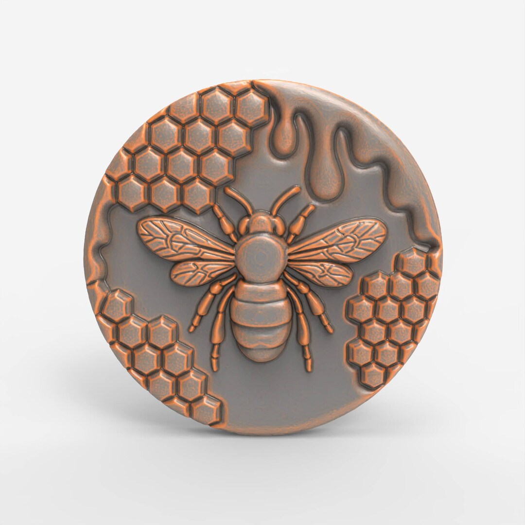 Bee Honeycomb Relief STL File 3D Model for CNC Carving, 3D Printing ...
